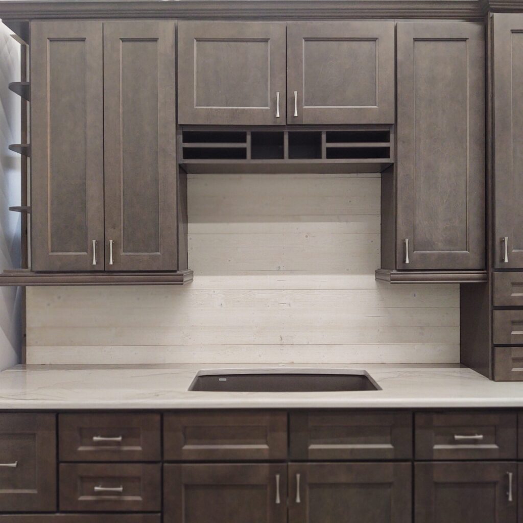 Featured Project: Stunning Spectra Bark Cabinets | IVO Cabinets & Surfaces