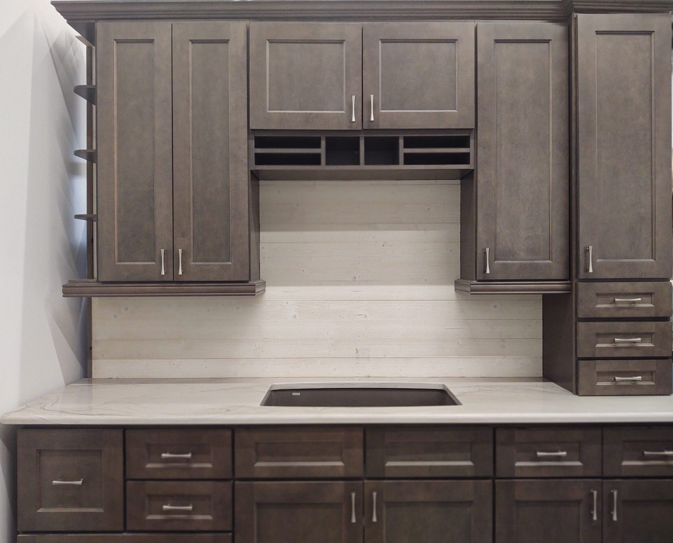 Featured Project: Stunning Spectra Bark Cabinets | IVO Cabinets & Surfaces